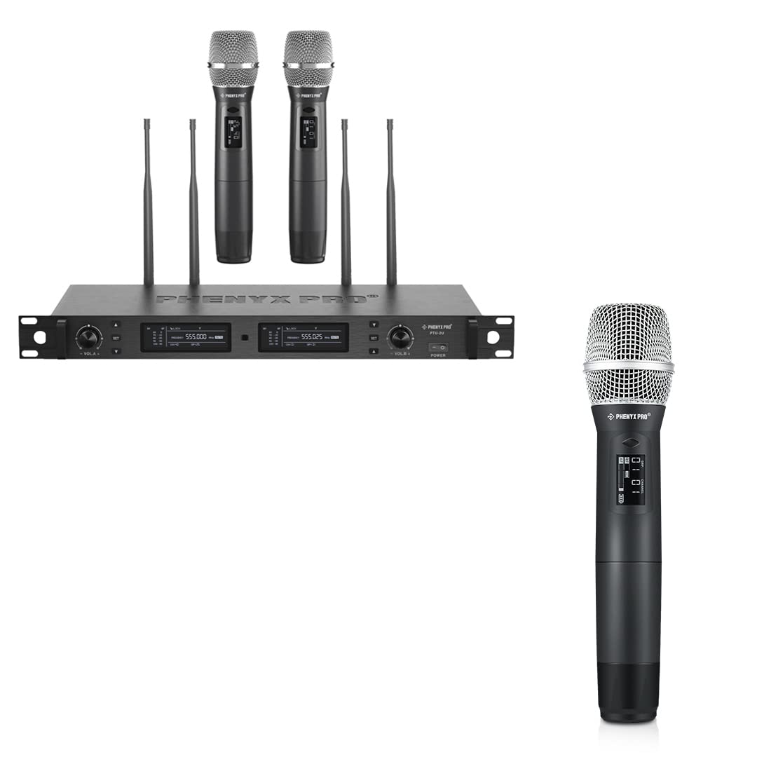 Amazon.com: Phenyx Pro True Diversity Wireless Microphone System PTU-2U ...