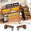 Amazon.com: SEDETA 59" Office Desk with Drawers, Reversible Computer ...