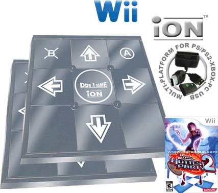 Amazon.com: 2 x Wii Dance Dance Revolution DDR iON Metal Dance Pad ...