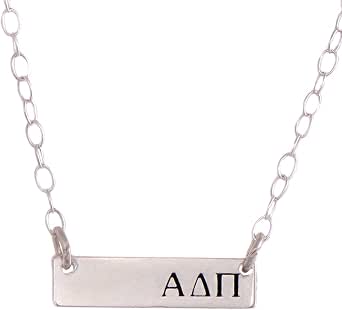 Amazon.com: Desert Cactus Alpha Delta Pi Sterling Silver Horizontal Bar ...
