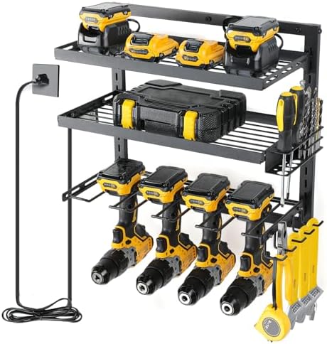 Amazon.com: Large Power Tool Organizer Wall Mount – Metal Mountable ...