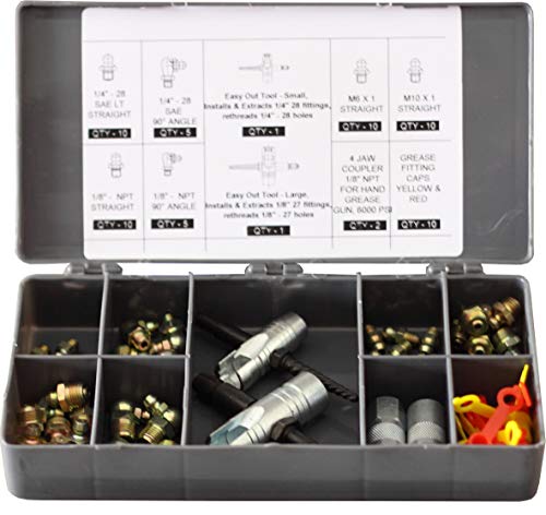 Snapklik.com : PROLUBE 65-Piece SAE Grease Fitting Kit 6,000 PSI ...