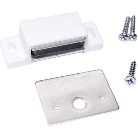 Shutter Hardware 50631-R Box of 10-15lb Single Magnetic Catch White ...