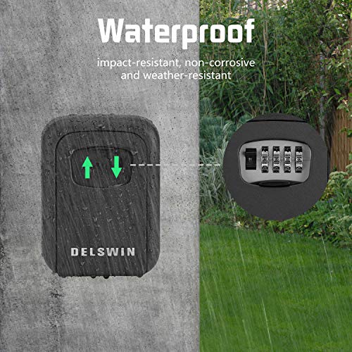 Snapklik.com : DELSWIN Lock Box For House Key - Outside Waterproof ...