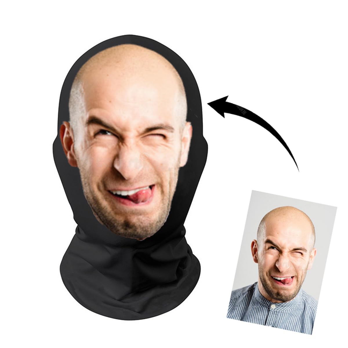 Amazon.com: JJ GRADGOWN Custom Portrait Mask, Personalized Print Phtot ...