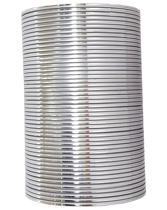 Buy The Golden Cascade Silver Color Plain Metal Bangle with Shining ...