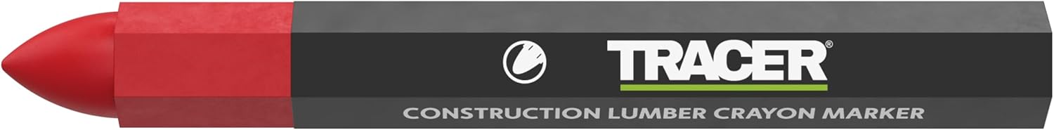 TRACER Construction Lumber Crayon Markers, Pack of 12- Red. 12 x Red ...