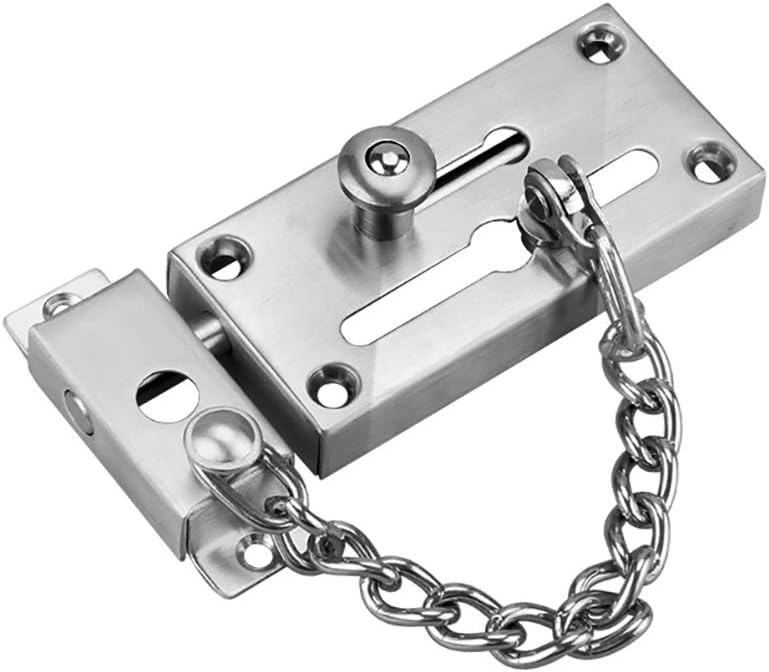 NEWLIUXI Door Chain Polished Chrome, Narrow Design Door Limiter ...