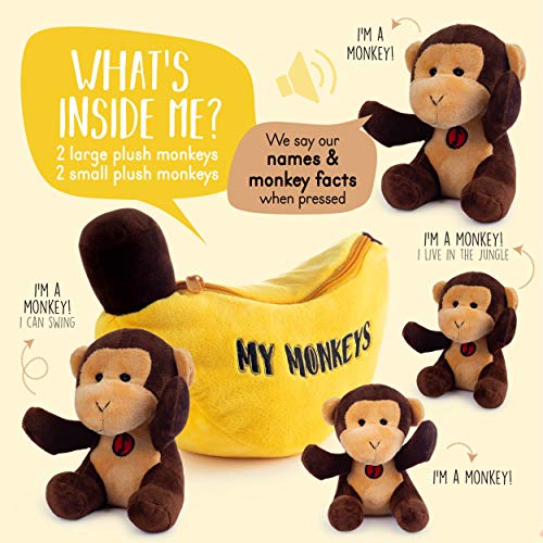 Snapklik.com : Talking Plush Monkeys Toy Set