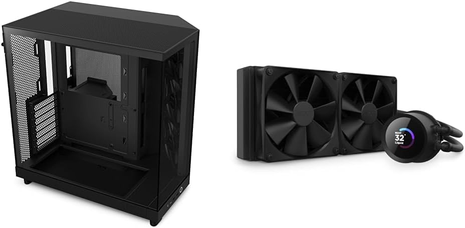 Amazon.com: NZXT H6 Flow | CC-H61FB-01 | Compact Dual-Chamber Mid-Tower ...