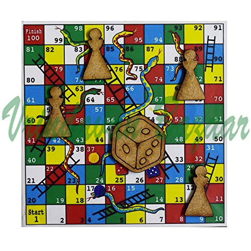 Buy VRINDAVANBAZAAR.COM Snake & Ladder Board for Home dieties/laddu ...