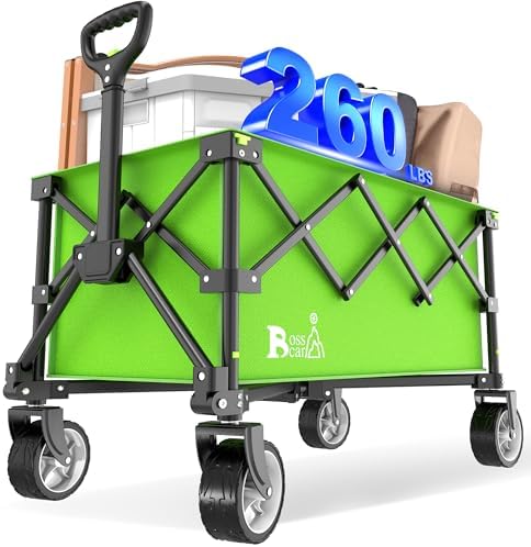 Amazon.com: SYOCYO Collapsible Foldable Wagon Cart | 220lbs Weight ...