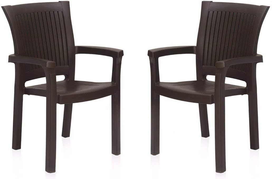 Nilkamal Comfy Plastic Chairs Set of 2 for Dining Room|Living Room ...