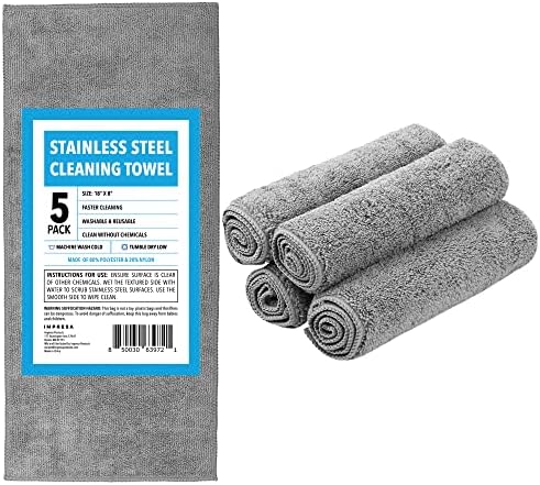 Amazon.com: Weiman Microfiber Cloth for Stainless Steel - Safely Traps ...