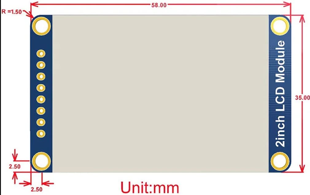 Snapklik.com : 2 Inch LCD Display For Raspberry Pi 4B+ 4B 3B+ 3B 2B ...