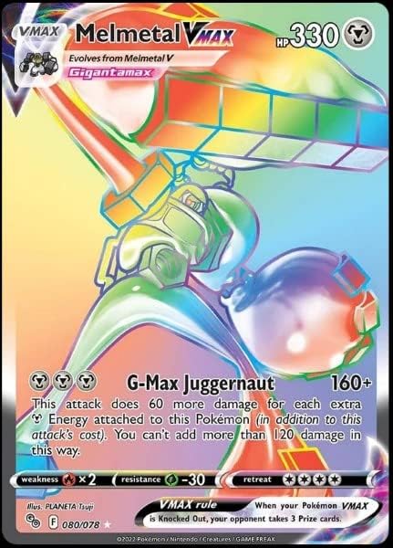 Amazon.com: Melmetal Vmax 080/078 - Pokemon Go - Full Art - Secret Rare ...