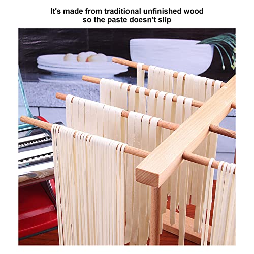Wooden Noodle Drying Rack,Collapsible Wooden Pasta Drying Rack Natural ...