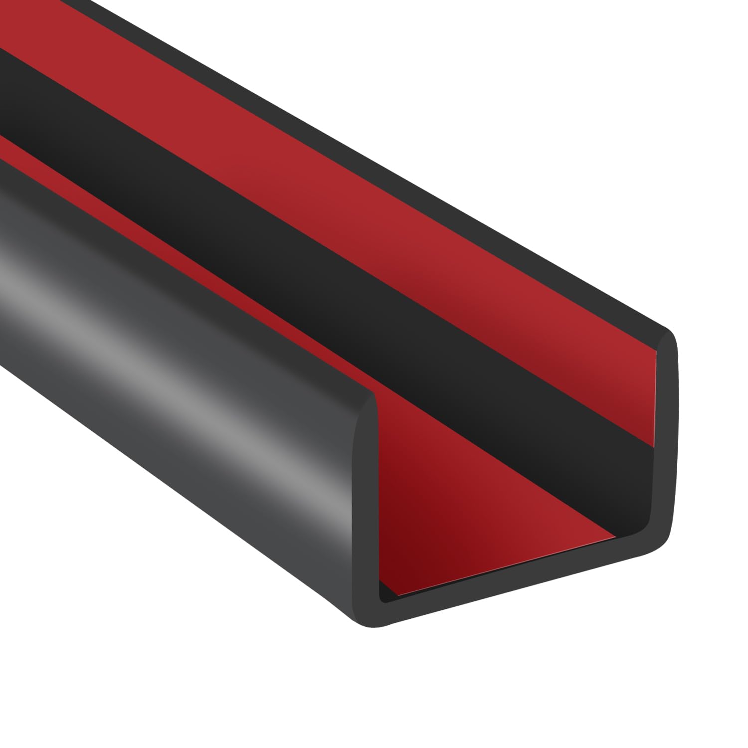 Rubber Edge Trim, 3/4" Self Adhesive Flexible U Channel Edge Protecter ...