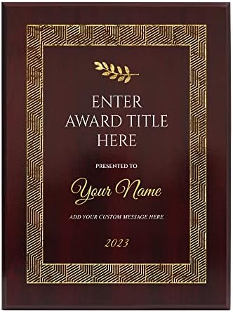Amazon.com: Personalized Award Plaque - Full Color Printing - Add Your ...