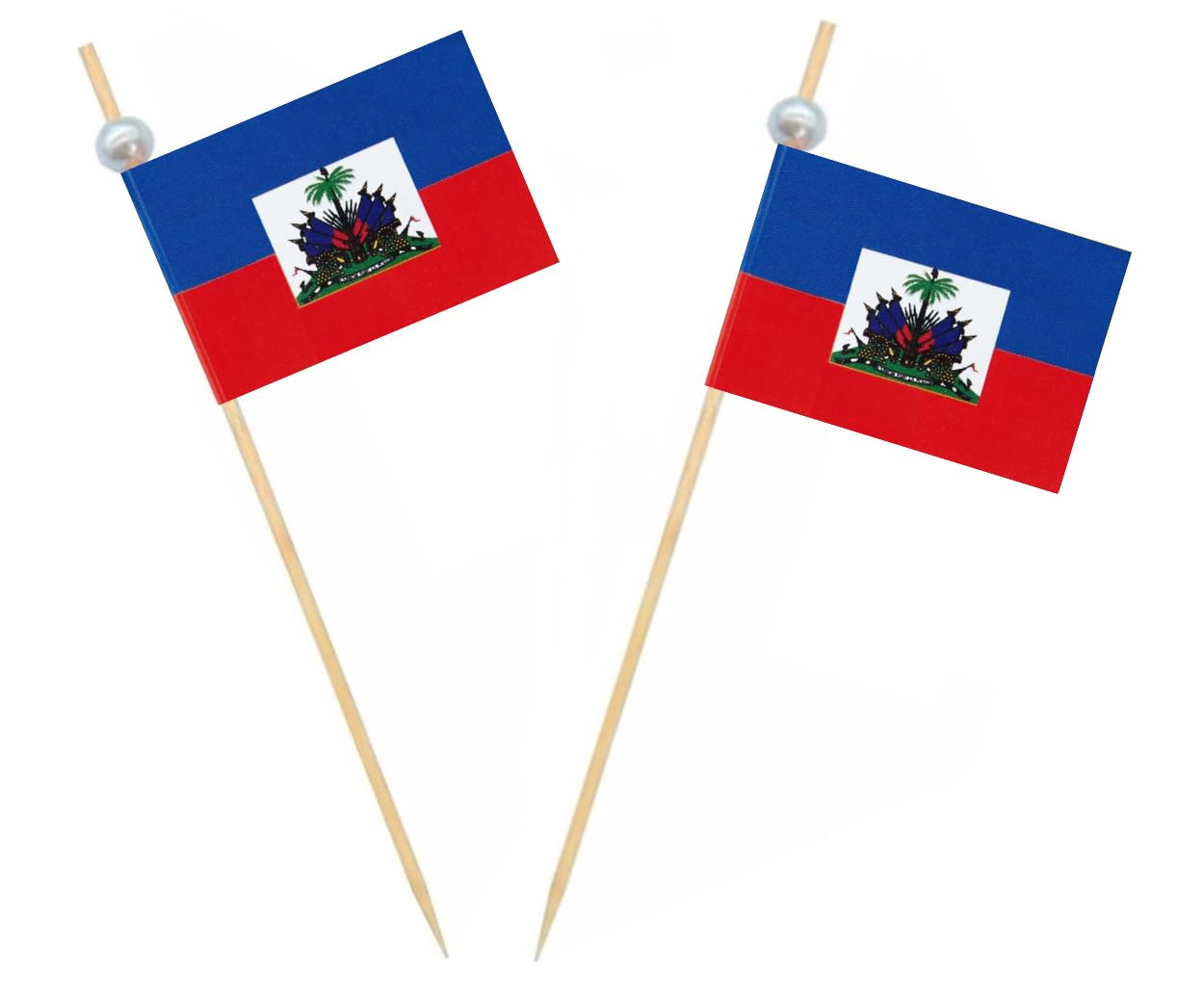 Drapeau Haitien 25 Pack Haiti Hand Held Flag, Haitian Small Mini Stick ...