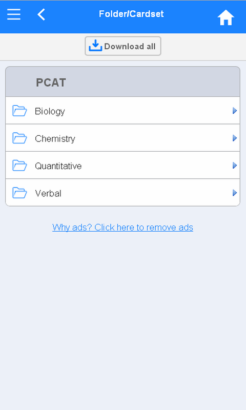 PCAT Flashcards - App on Amazon Appstore