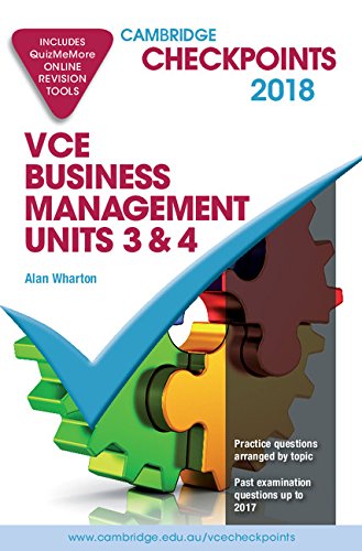Amazon.co.jp: Cambridge Checkpoints VCE Business Management Units 3 and ...