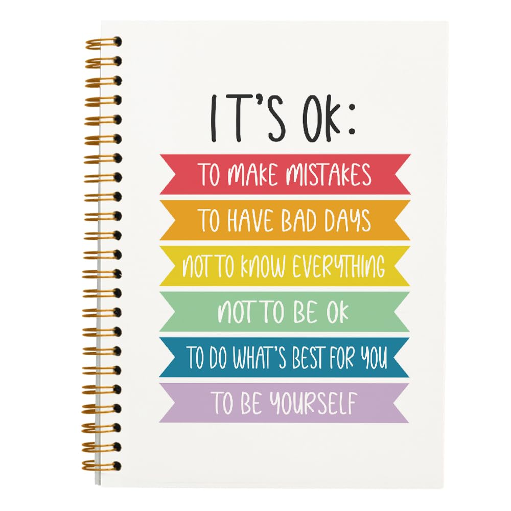 Amazon.com : Tizzer It's OK not to Be OK Mental Health Colorful Lined ...