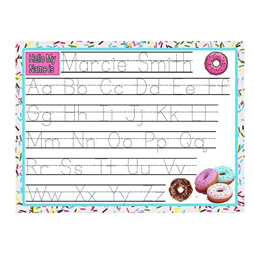 Amazon.com: Personalized Tracing Dry Erase Board, Preschool Learning ...