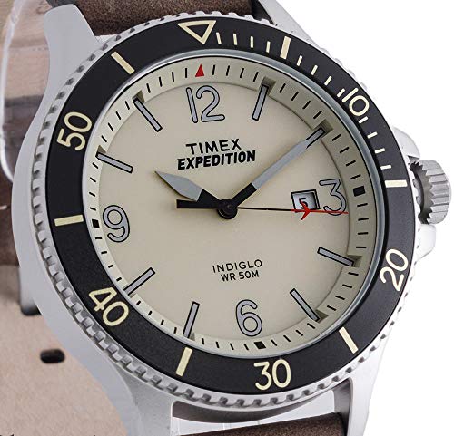 Timex Men's TW4B15000 Expedition Ranger Solar Accent Leather Strap ...