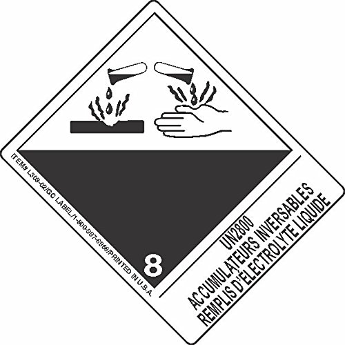 GC Labels-L303P3380, UN2800 Accumulateurs Inversables Remplis D ...