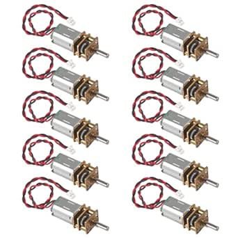 Amazon.com: DIANN 10pcs Mini Micro N20 Gear Motor DC 3V-6V Slow Speed ...