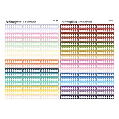 Amazon.com: 2 Pages Of Water Tracking Stickers, Water Intake Tracking ...