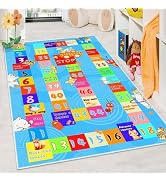 Amazon.com: MLLgYq Kids Alphabet Play Game Rug -4'x6' ABC Numbers and ...