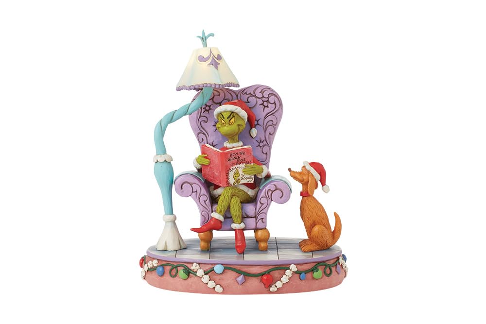 The Grinch by Jim Shore Grinch In A Large Chair Light Up Figurine ...
