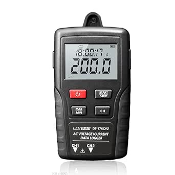 Digital Tester Current and Voltage Recorder, Dual Channel AC Voltage ...