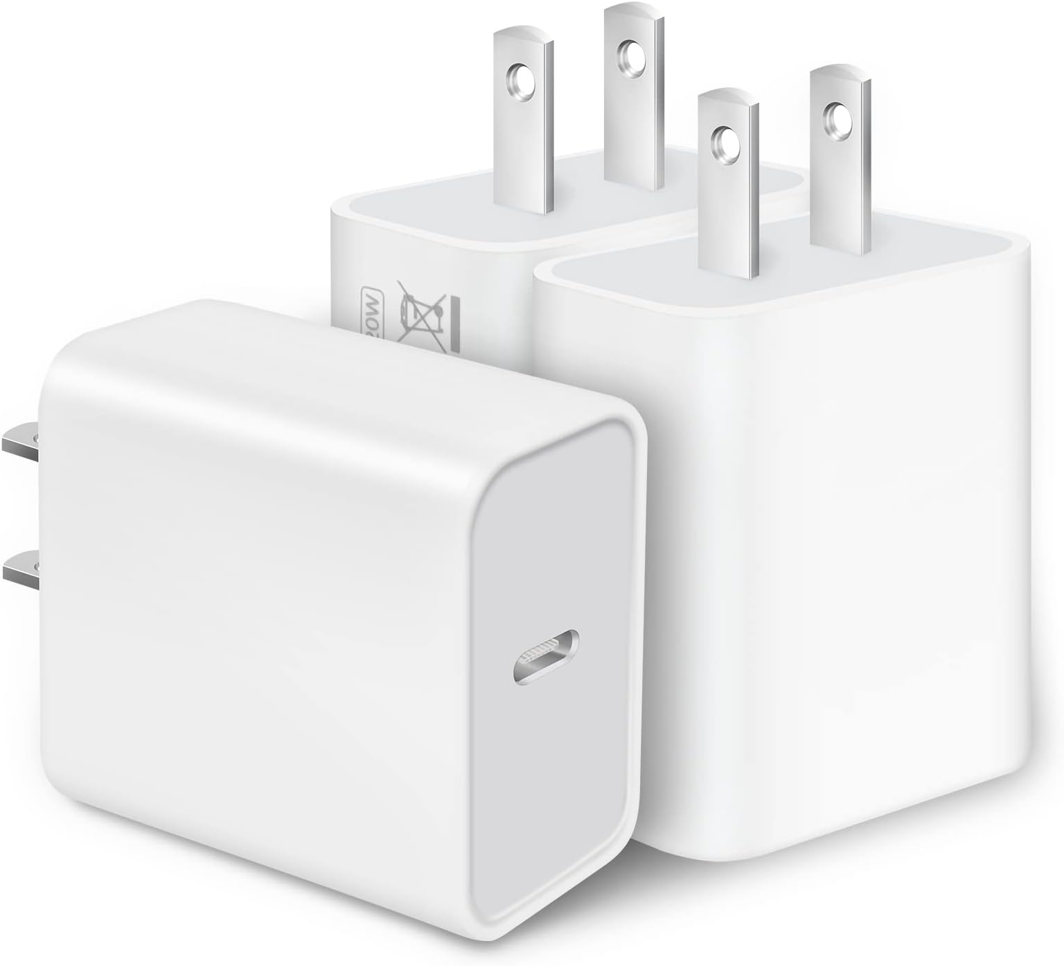 Amazon.com: USB C Wall Charger Block 3-Pack iPhone 15 Charger ...