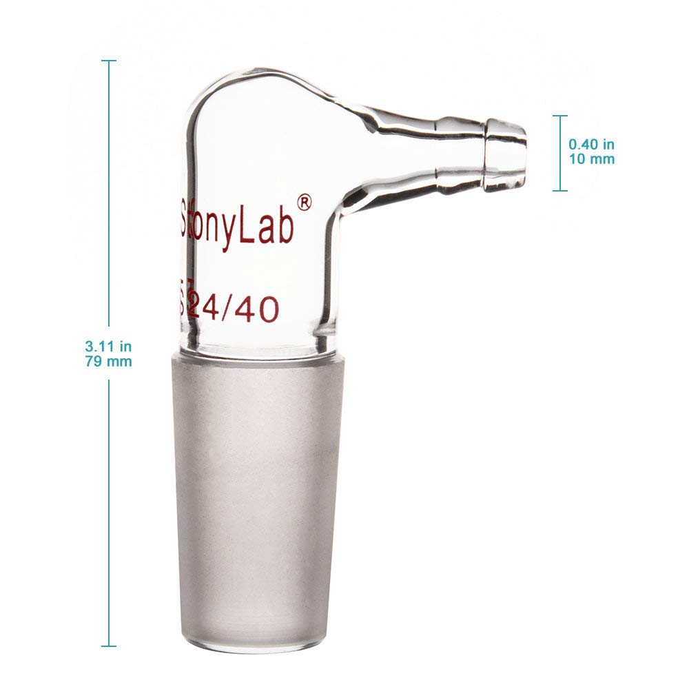 Snapklik.com : Stonylab Glass 90 Degree Vacuum/Gas Adapter ...