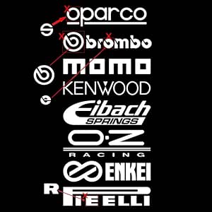 Car Door Stickers Set Reflective Car Kit Sponsor Technical Sticker ...