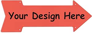 Amazon.com: Personalised Right Arrow Sign Custom Tin Arrow Metal Design ...