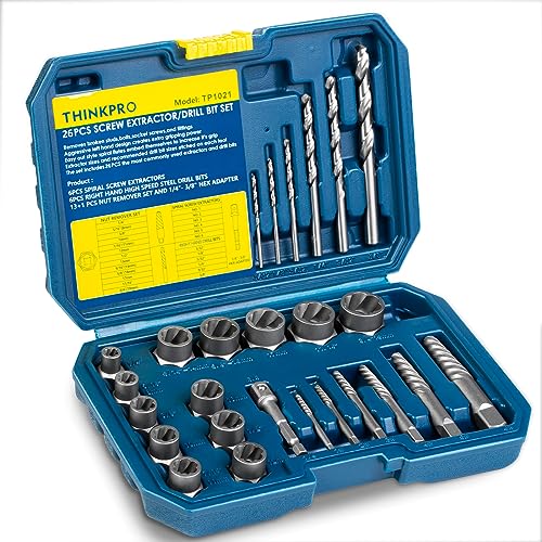 Snapklik.com : 26Pcs Bolt Extractor Set And Drill Bit Kit,Multi-Spline ...