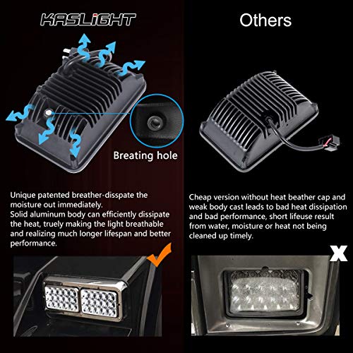 Snapklik.com : 4pcs 4x6 LED Headlights, Rectangular 4x6 Headlights LED ...