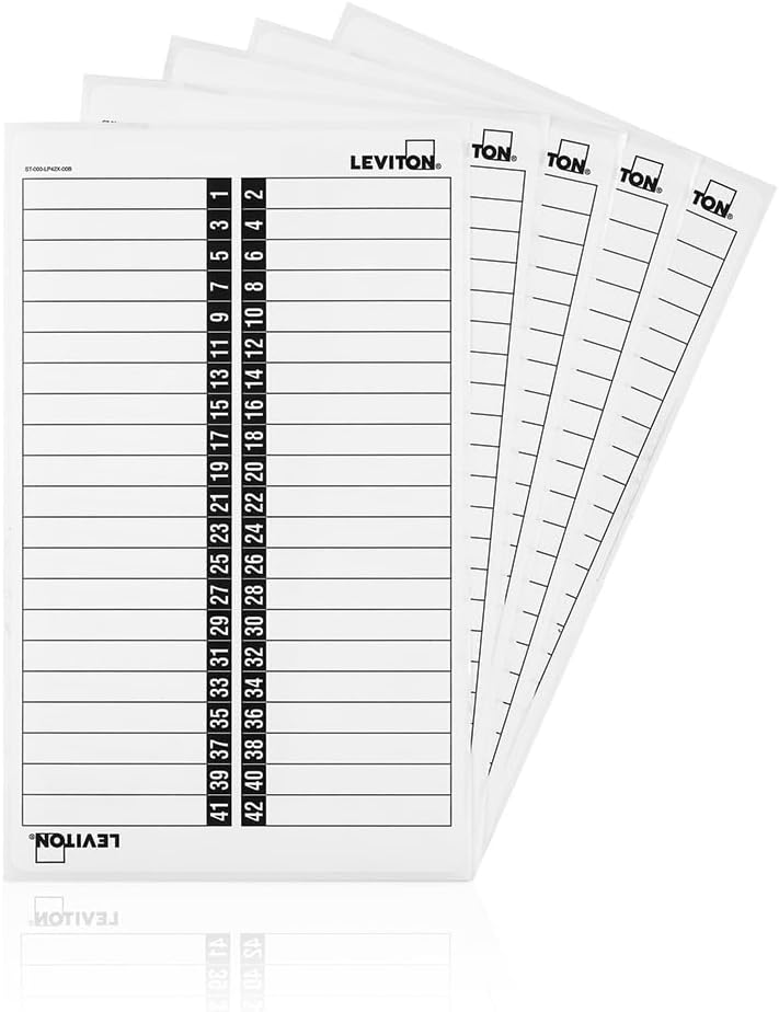 Circuit Identification Stickers for 42 Space Load Centers (5-Pack ...