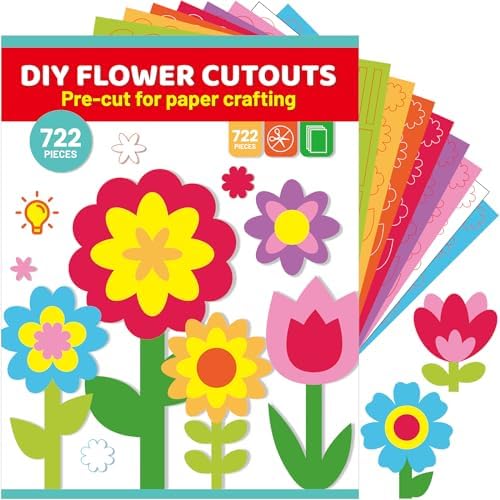 Amazon.com: FreshCut Crafts: 280 Pieces of DIY Flower Cutouts with IDEA ...