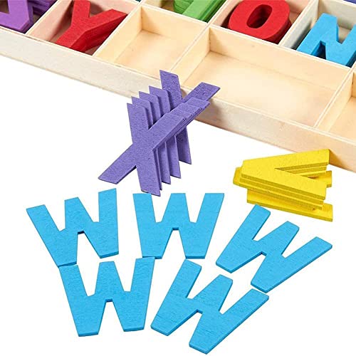 Pack of 180 Children’s Wooden Numbers Alphabet Number Wooden Letters ...