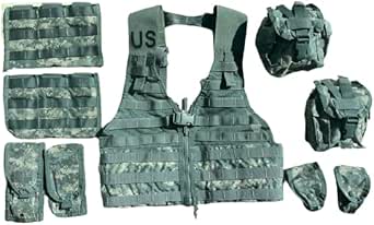 Amazon.com: 9 PIECE ACU UCP US Army USGI Fighting Load Carrier Vest ...