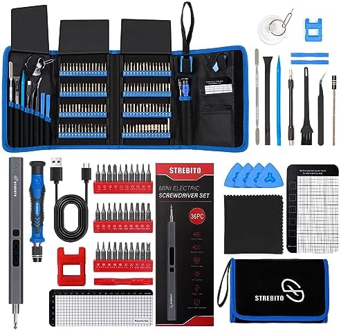Amazon.com: STREBITO 36 in 1 Mini Electric Screwdriver Set S2 Steel ...