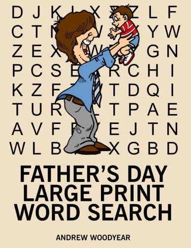 Father's Day Large Print Word Search: 25 Father's Day Themed Word ...