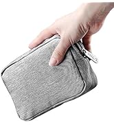 Amazon.com: E-Tree 7 inch Canvas Zippered Small Bag, Mini Travel Makeup ...