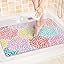 Shower Mat Non Slip Bath Mat with Drain, 40x100cm Texture Quick Drying ...