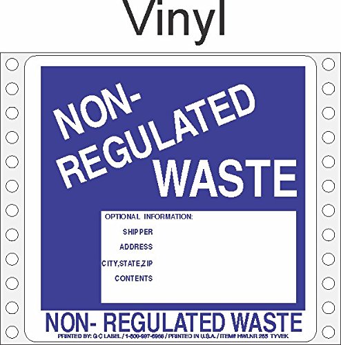 GC Labels-HWL285V, Non-Regulated Waste Vinyl Labels HWL285V, Package of ...